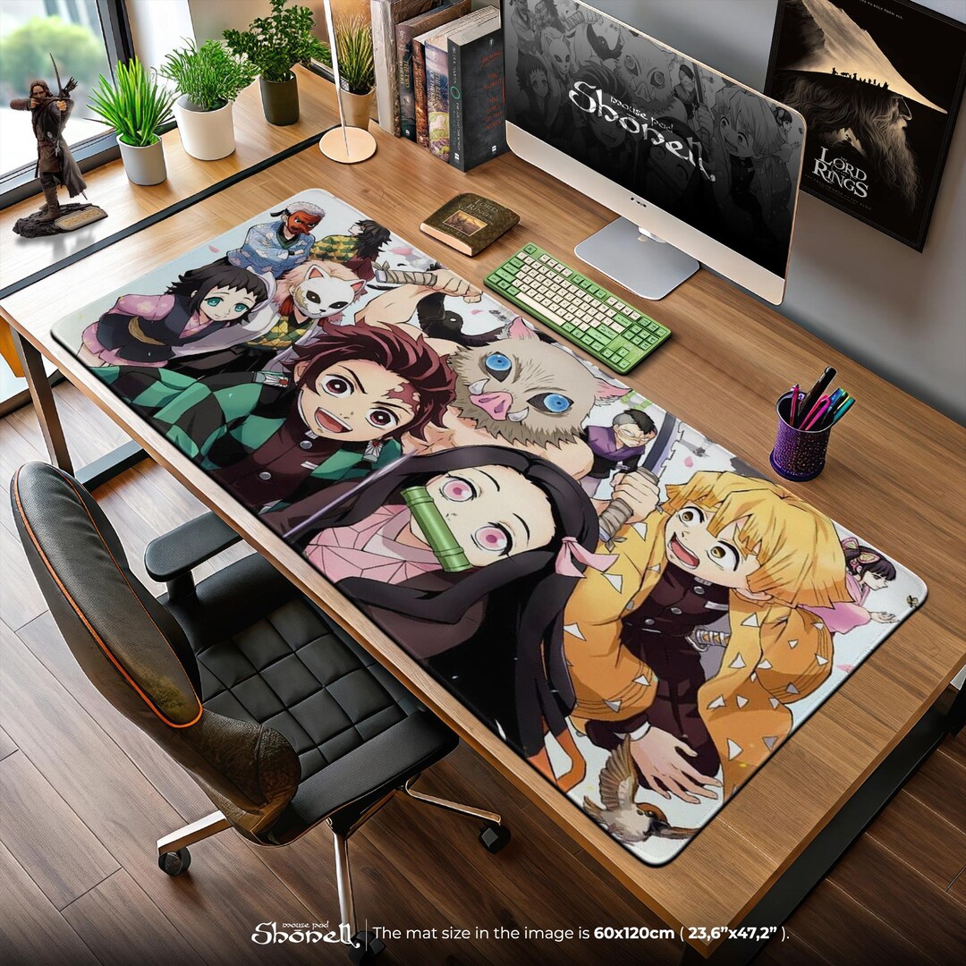 Demon Slayer Mouse Pad - Tanjiro, Nezuko, Zenitsu & Inosuke Group Scene ...