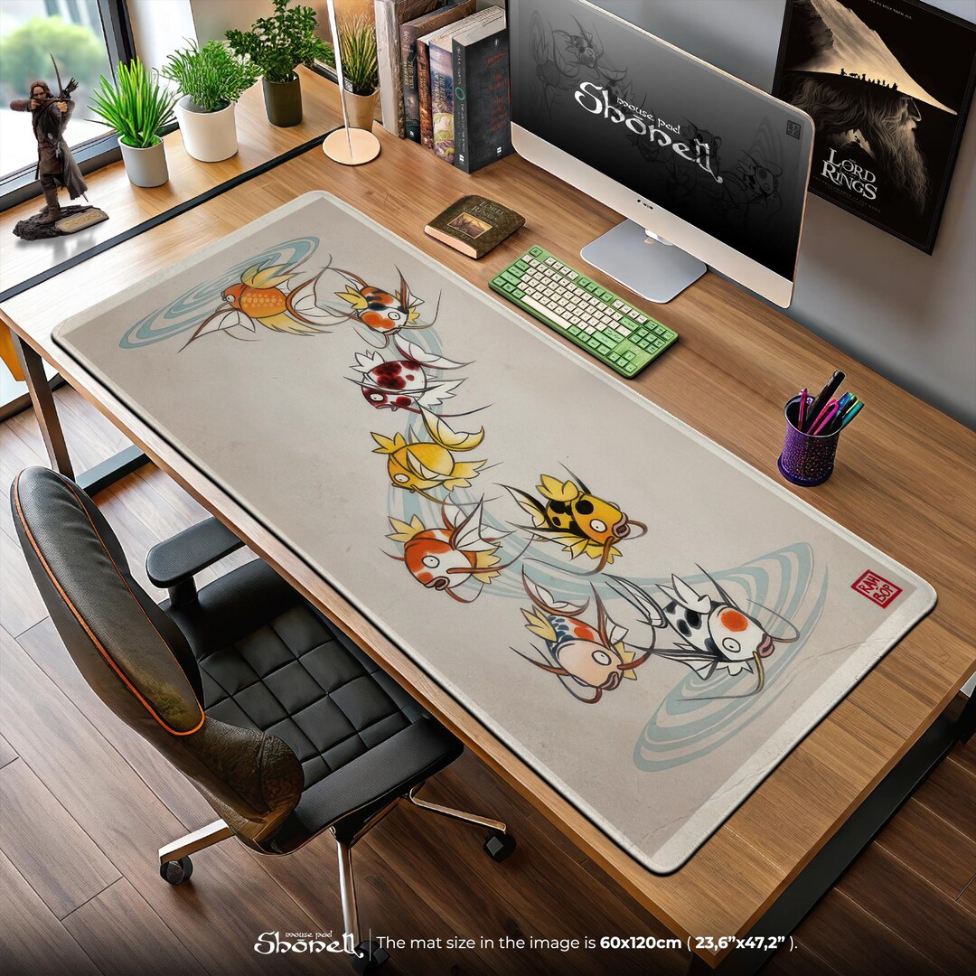 Magikarp Evolution Art Mouse Pad - Japanese Style Pokémon Desk Mat ...