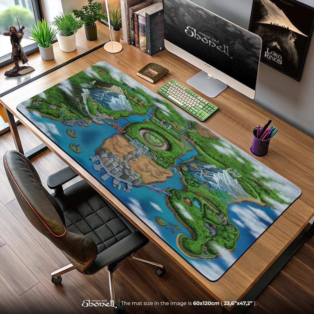 Kalos Region Pokémon Mouse Pad - X and Y Map Desk Mat, Lumiose City ...