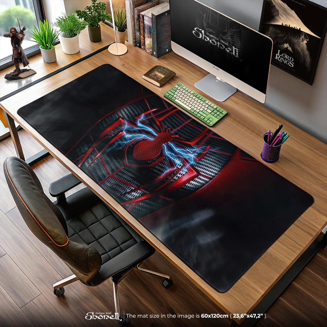 Miles Morales Spider-man Mouse Pad - Electric Suit Gaming Desk Mat ...