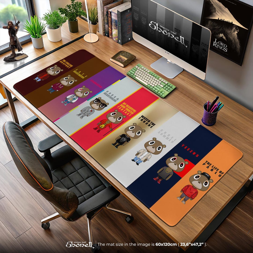 Kanye West Bear Album Mouse Pad – Graduation, Yeezus, Late Registration ...
