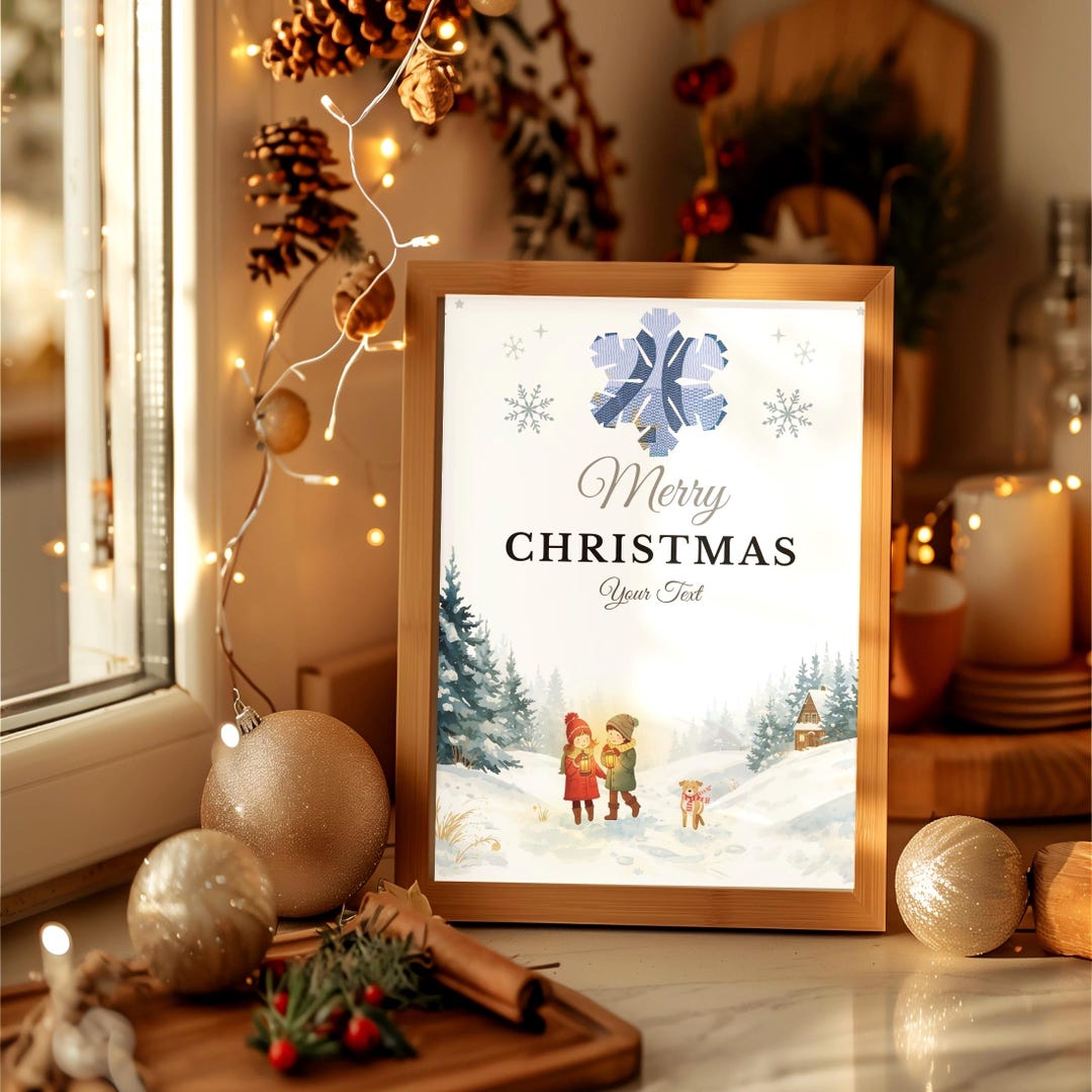 Christmas Money Gift Template – Snowflake Winter Scene Printable ...