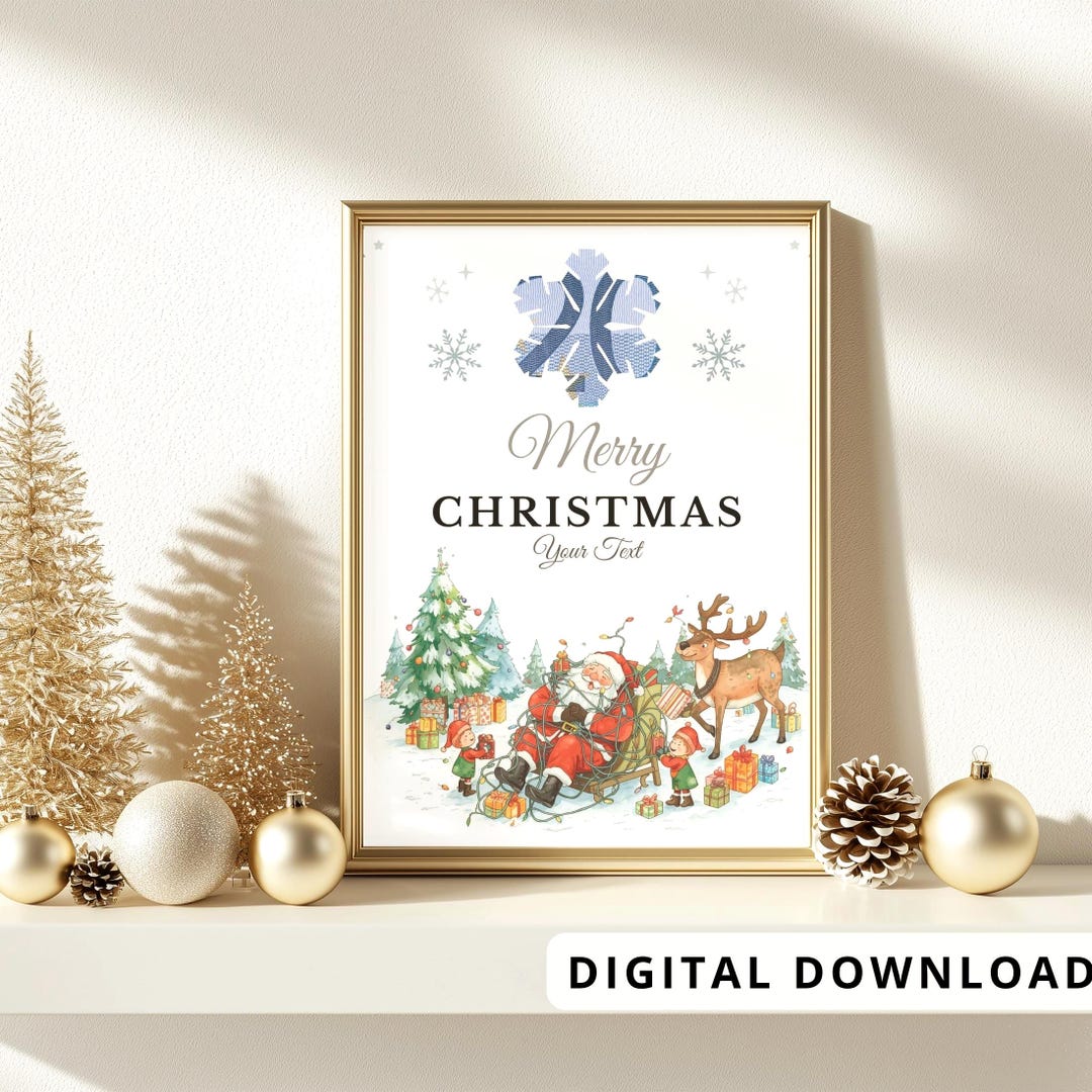 Christmas Money Gift Template – Santa Claus & Reindeer Printable ...