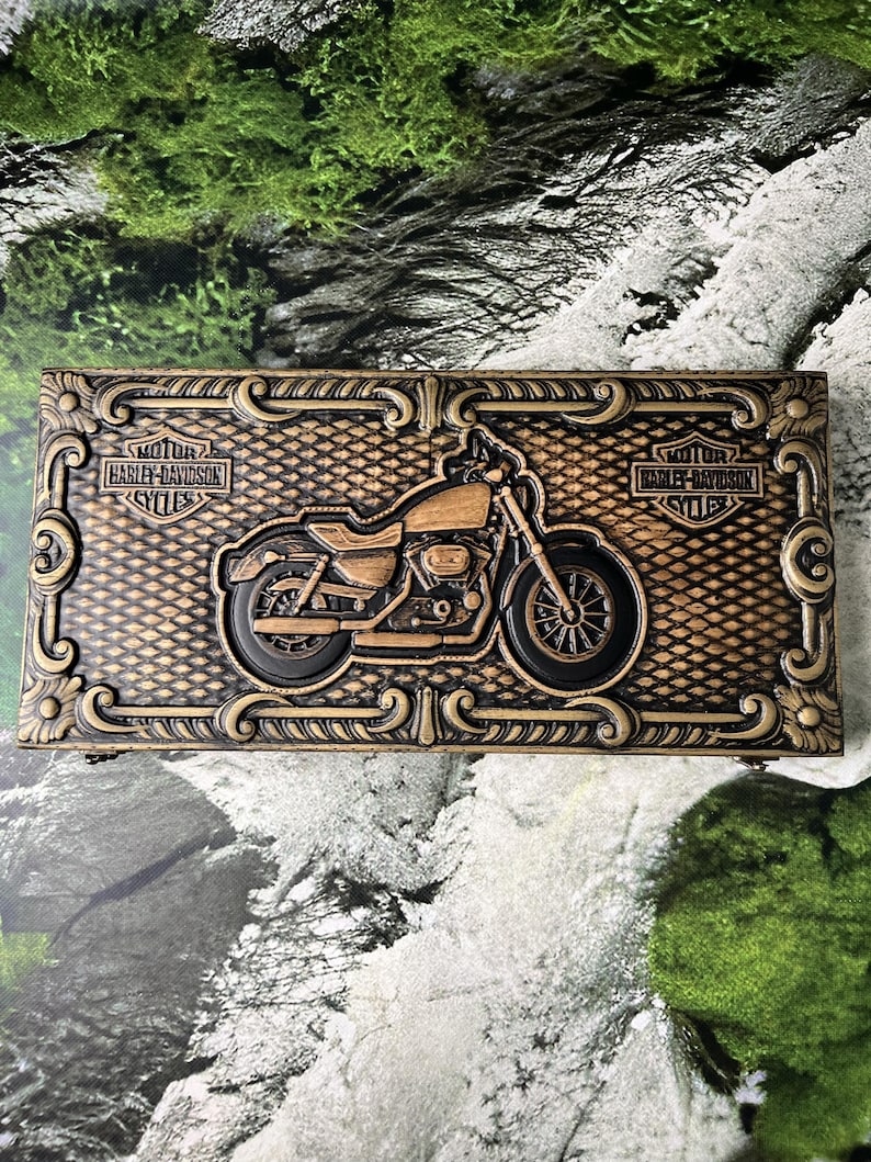 Motorcycle Wooden Backgammon Set, Hand Carved Ash Wood Board Game ...