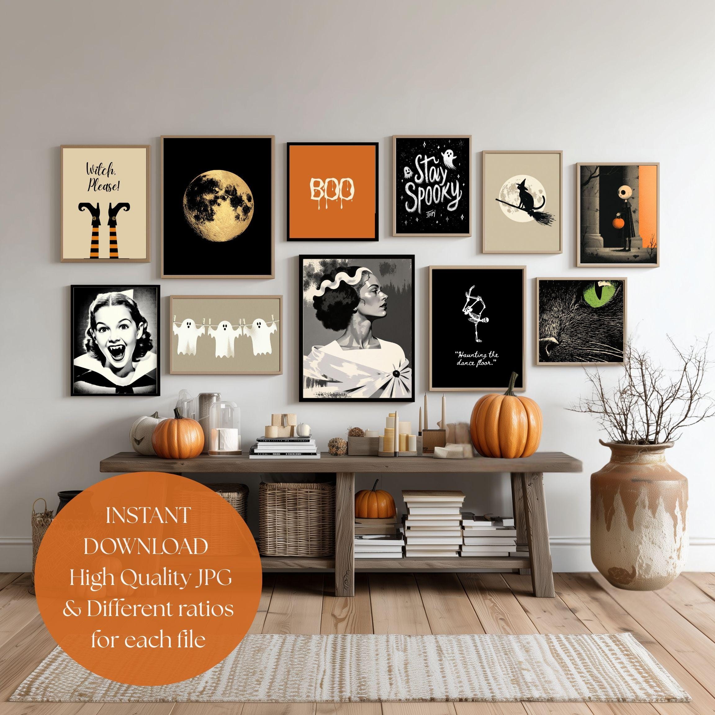 Halloween Printable Wall Art Bundle, Halloween Decor, Spooky Posters ...