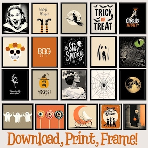 Halloween Printable Wall Art Bundle, Halloween Decor, Spooky Posters ...