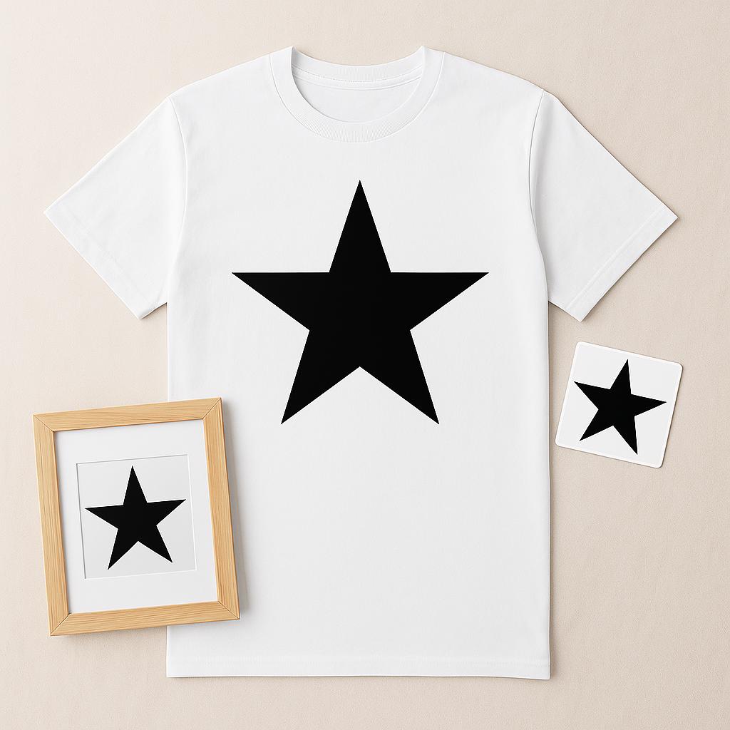 Black Star SVG PNG Clipart | Minimalist Digital Design for T-shirts ...