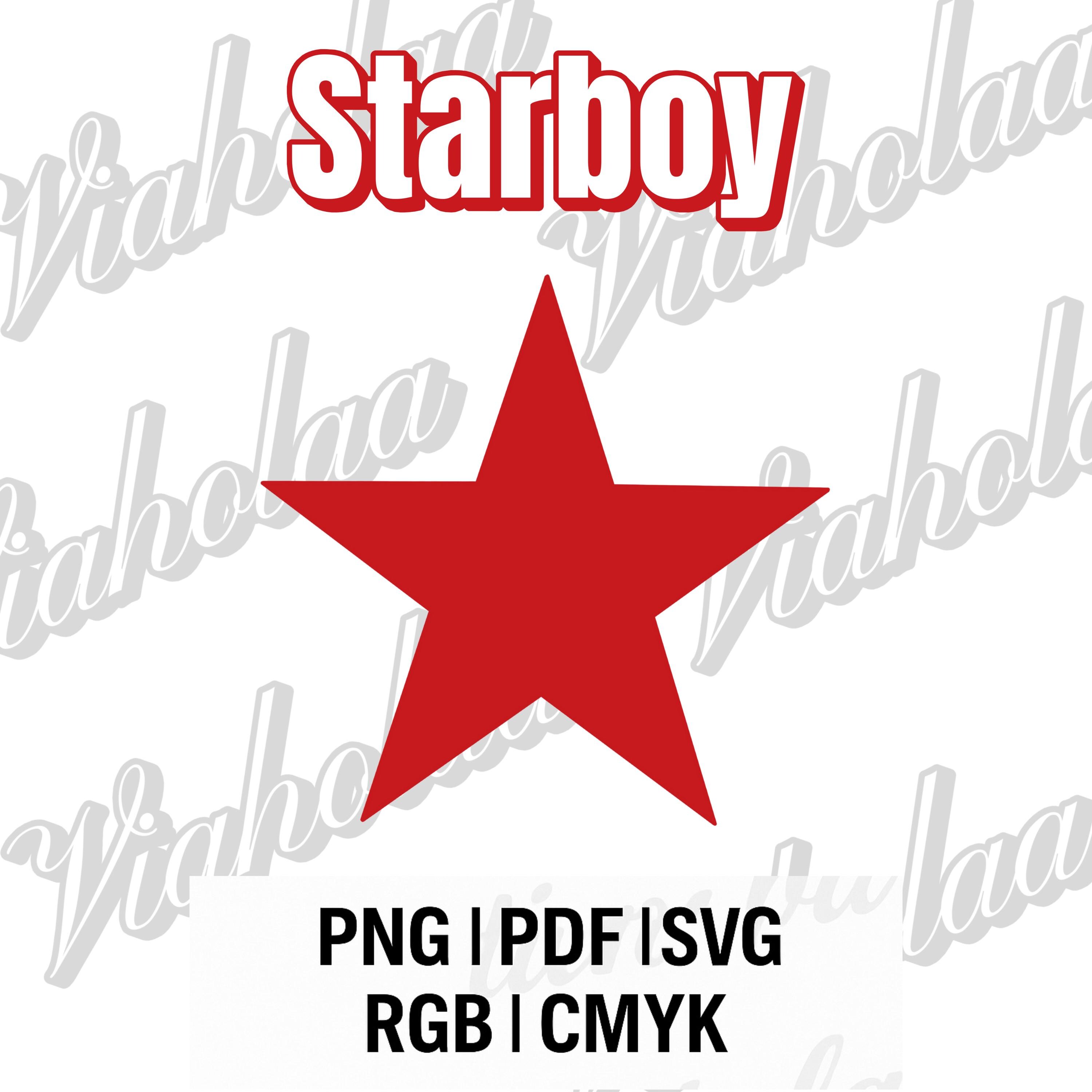 Starboy Red Star Clipart – Printable PNG SVG – Pop Art T-shirt Design ...