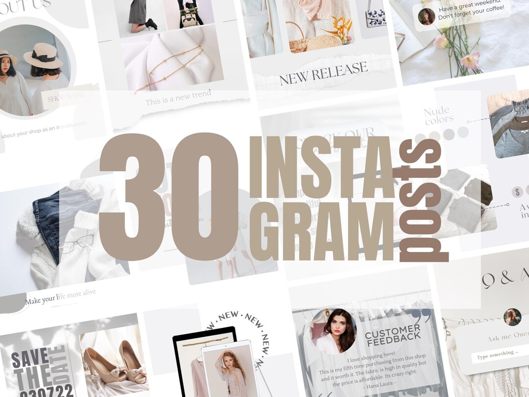 Instagram Post Templates, Carousel, Social Media Kit, Business Posts ...