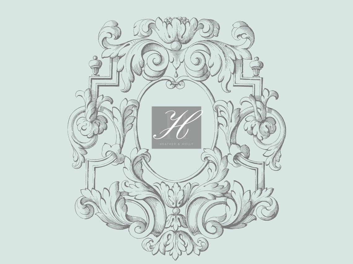 Vintage SVG Bundle, Wedding Crest SVG Files, Wedding Clipart Handdrawn ...