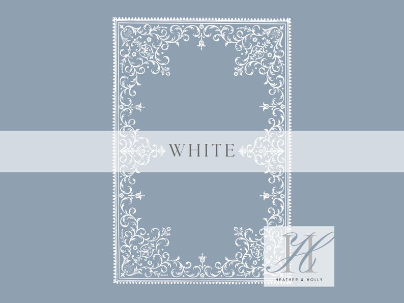 Wedding Clip Art, Vintage Floral Frame, Chinoiserie PNG, Wedding Crest ...