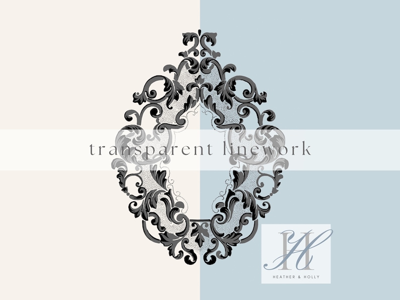 Wedding Crest PNG Design, Floral Clipart Frame PNG, Vintage Line Art ...