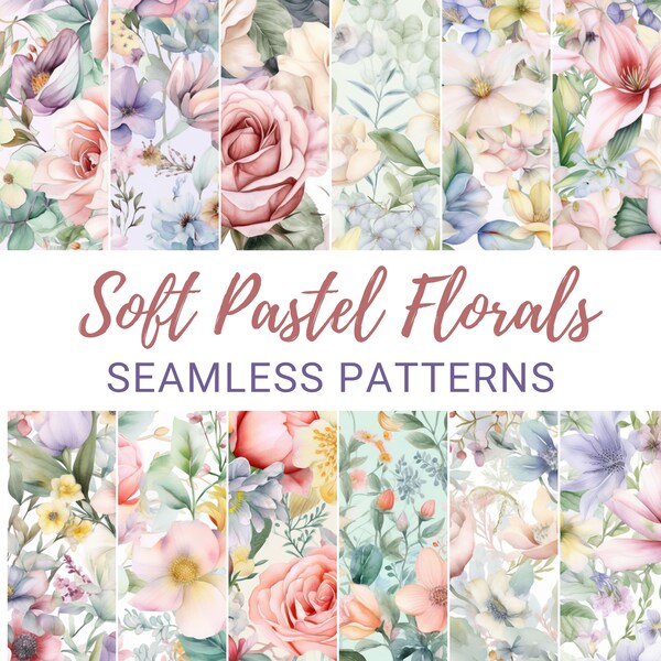 Pastel Floral Background - Etsy