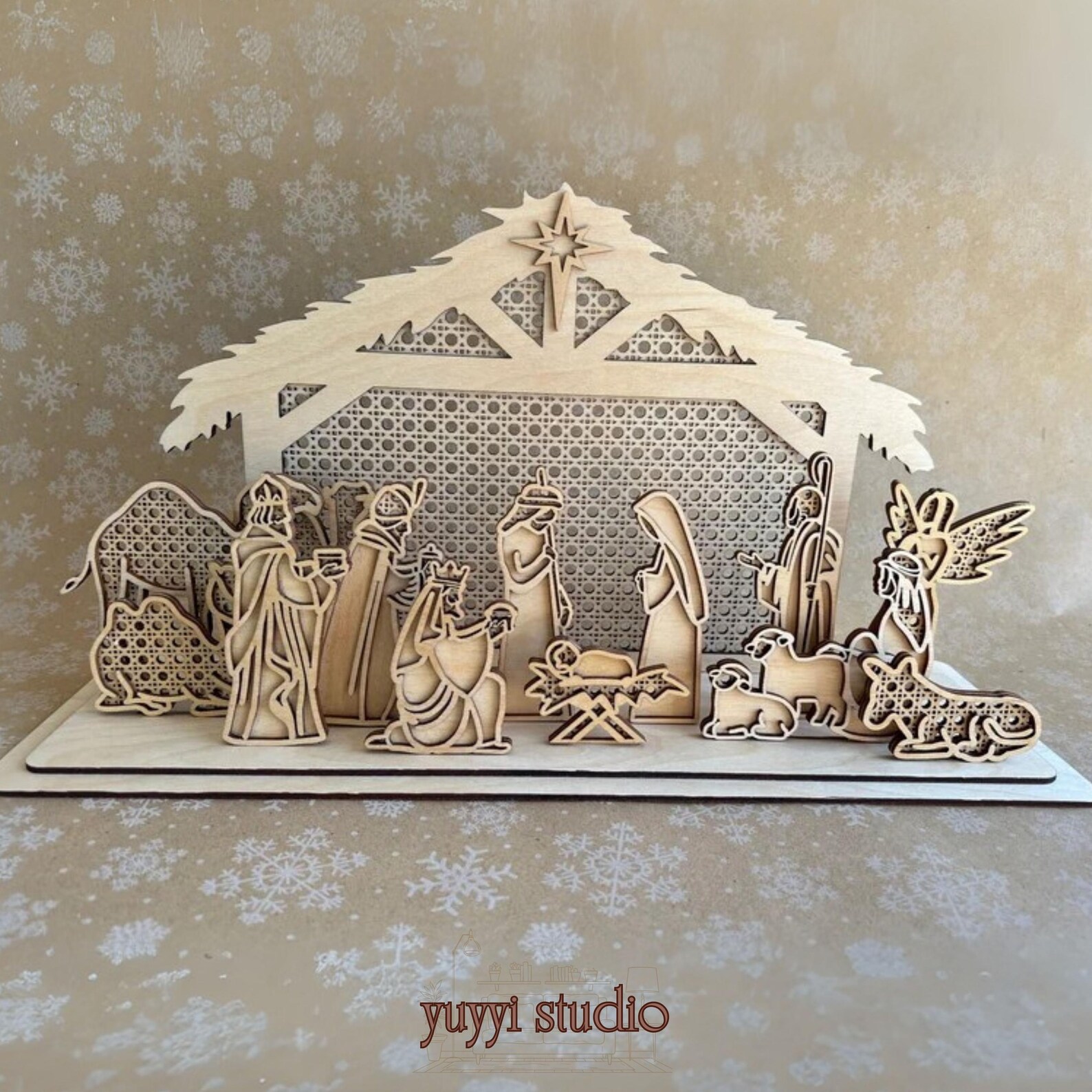 Laser Cut Nativity Scene SVG – Christmas Manger Decor (digital Files ...