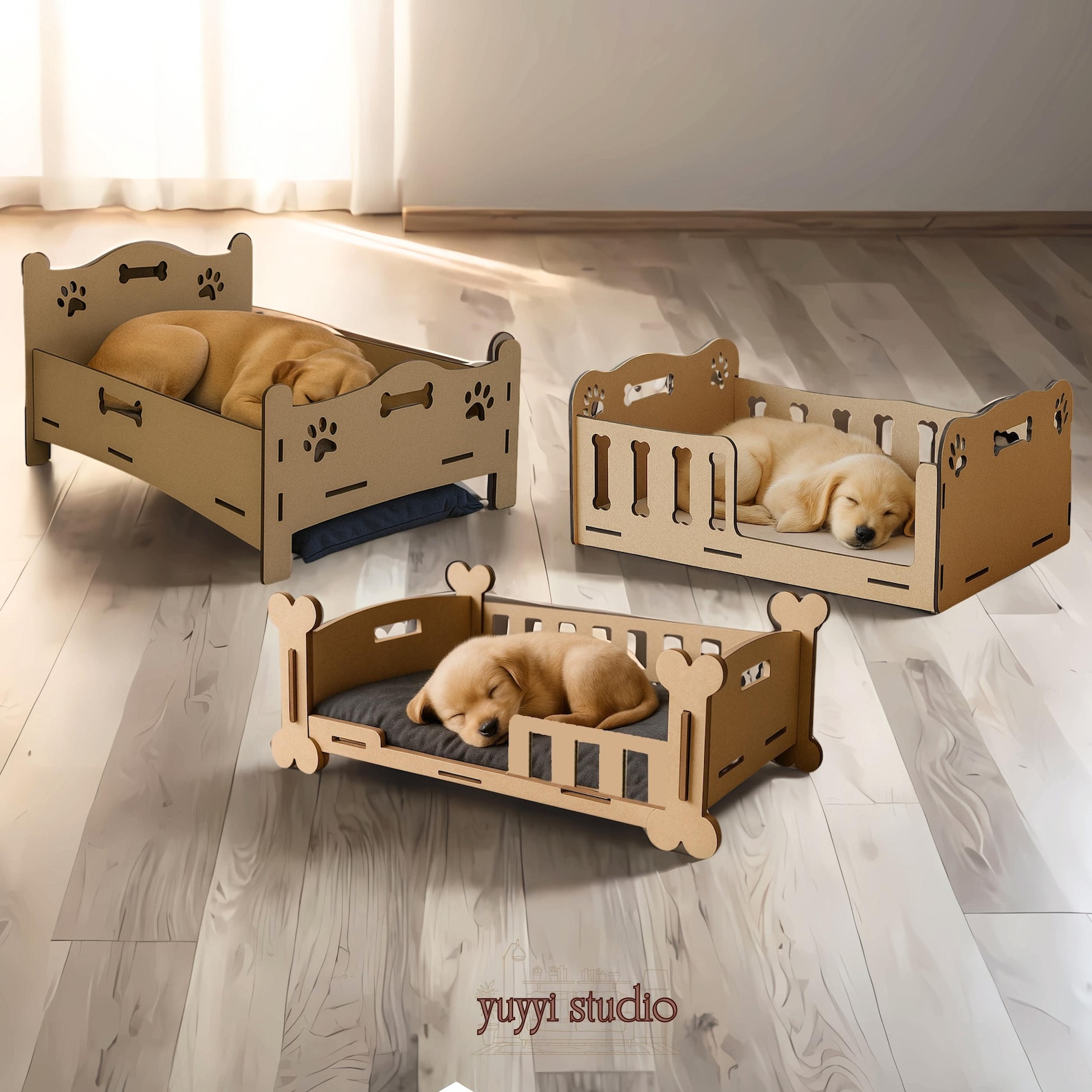 Laser Cut MDF Pet Bed DIY Kit: Modern Design (6mm, Digital Files - Etsy