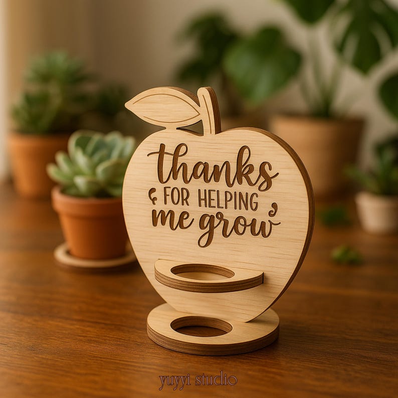 Laser Cut Apple Plant Holder – Teacher Appreciation Gift (digital Files ...