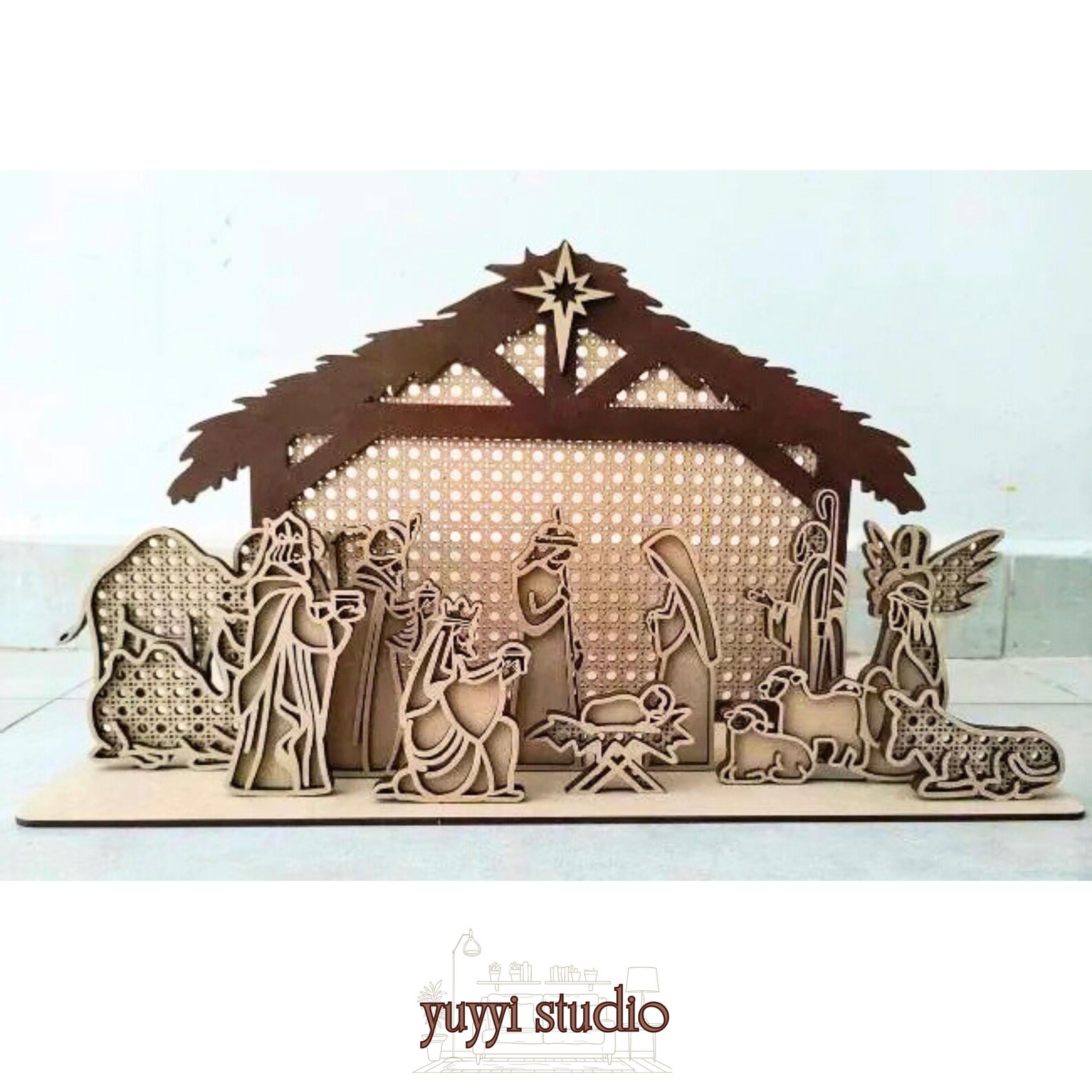 Laser Cut Nativity Scene SVG – Christmas Manger Decor (digital Files ...