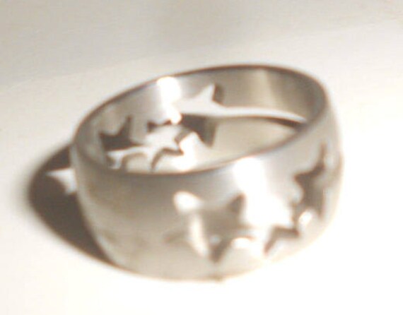 Shooting Stars "Comet" Ring Stainless Midi Or Pinkie… - Gem