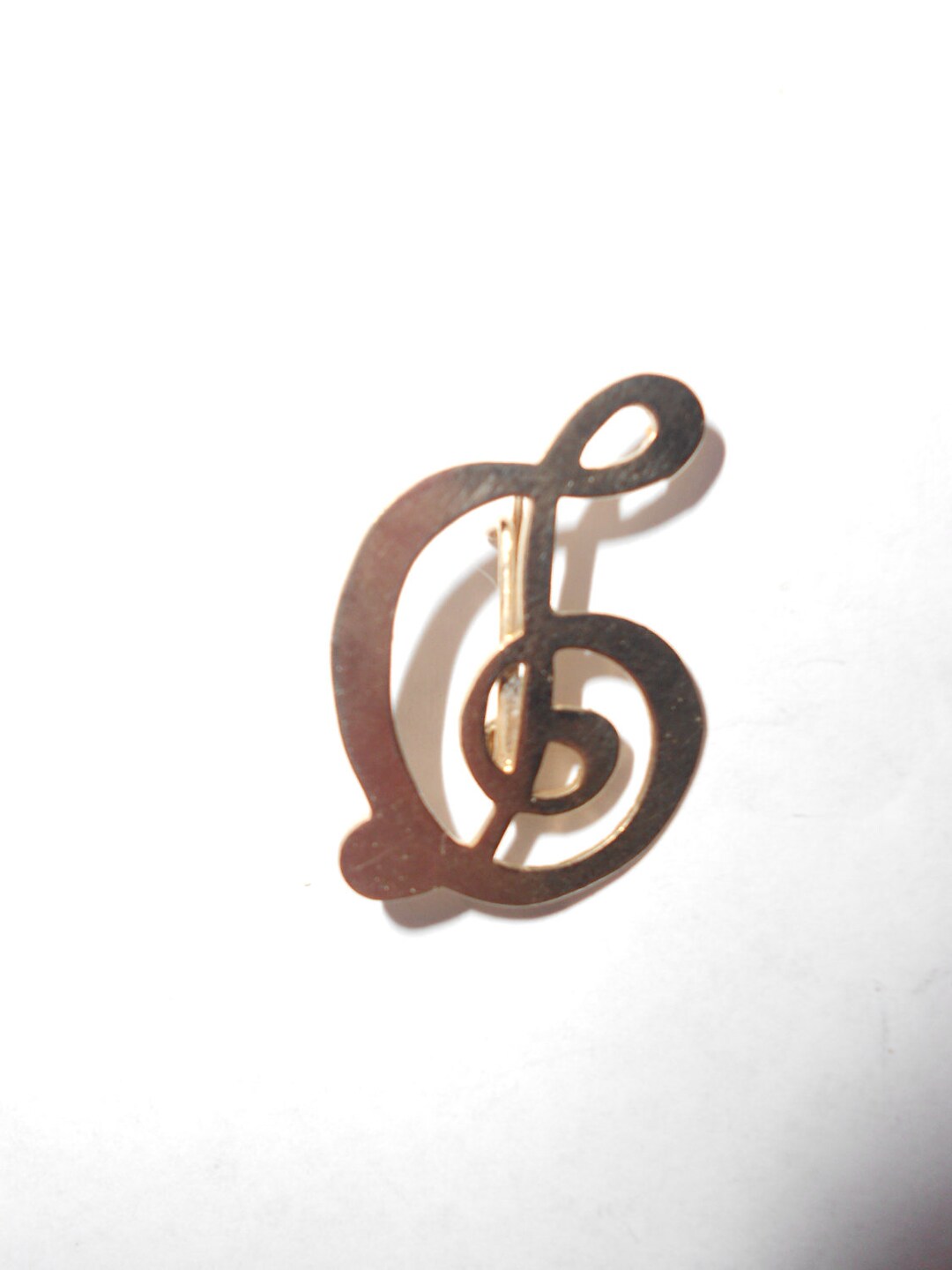 Musical Clef Note Gold Plated Stylized Vintage Brooch - Etsy