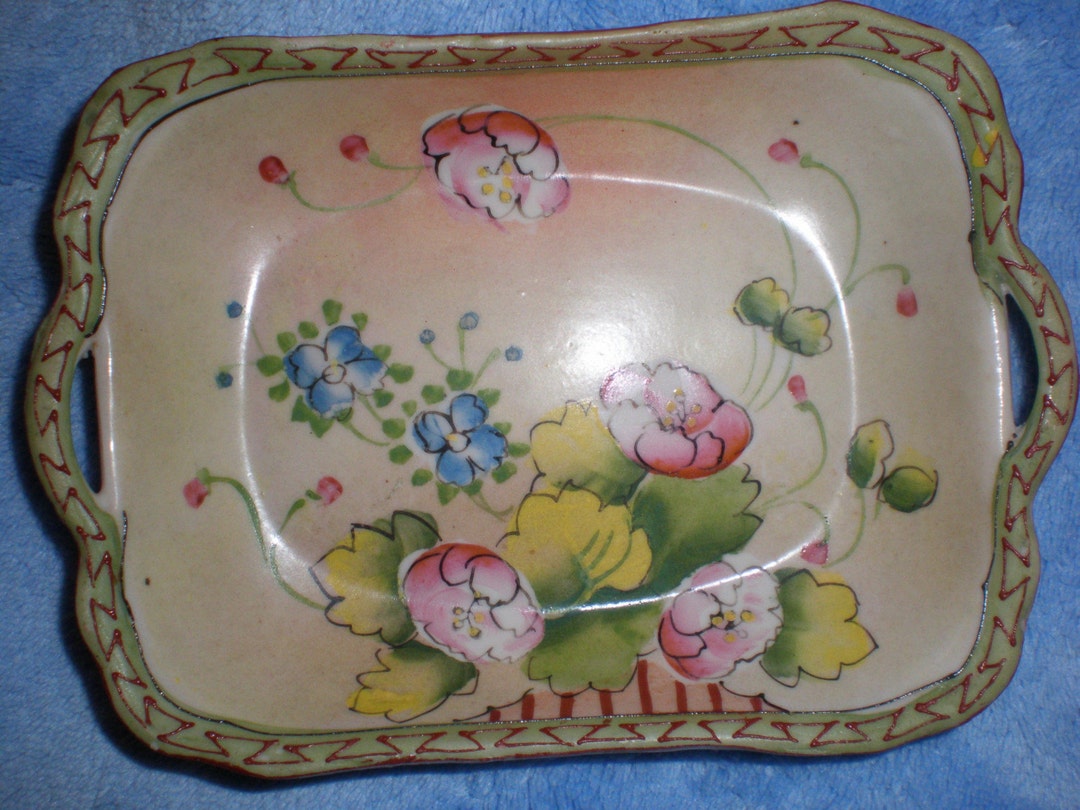 Noritake Pin/soap Dish Antique Moriage Detailed Japanese Porcelain Hand ...