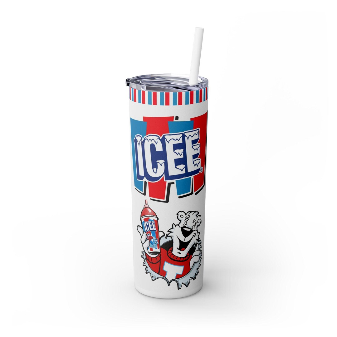 Vintage ICEE Skinny Tumbler With Straw, 20oz - Retro Drinkware, Summer ...