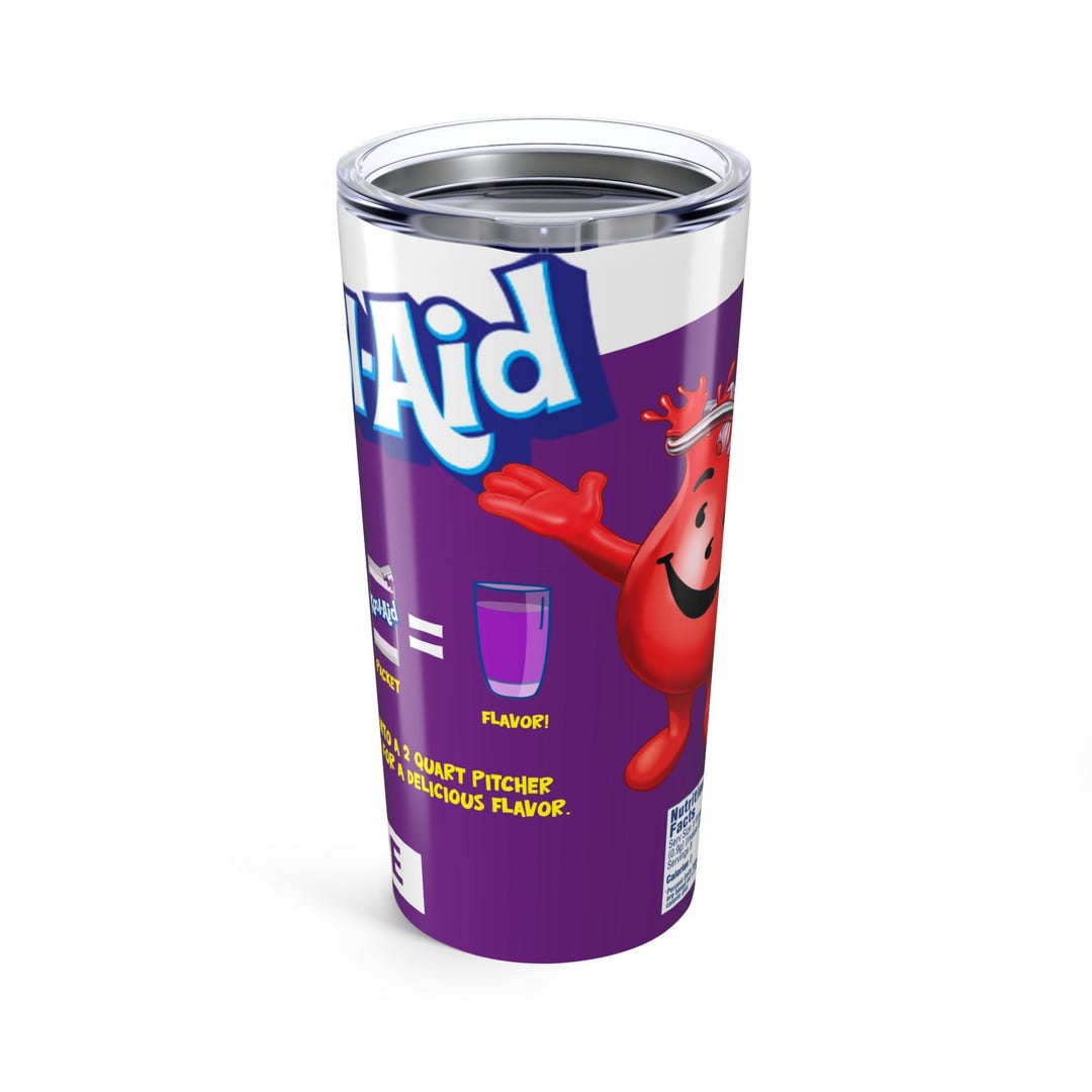 Personalized Kool-aid Tumbler 20oz - Fun Drinkware, Retro Style, Kid's ...