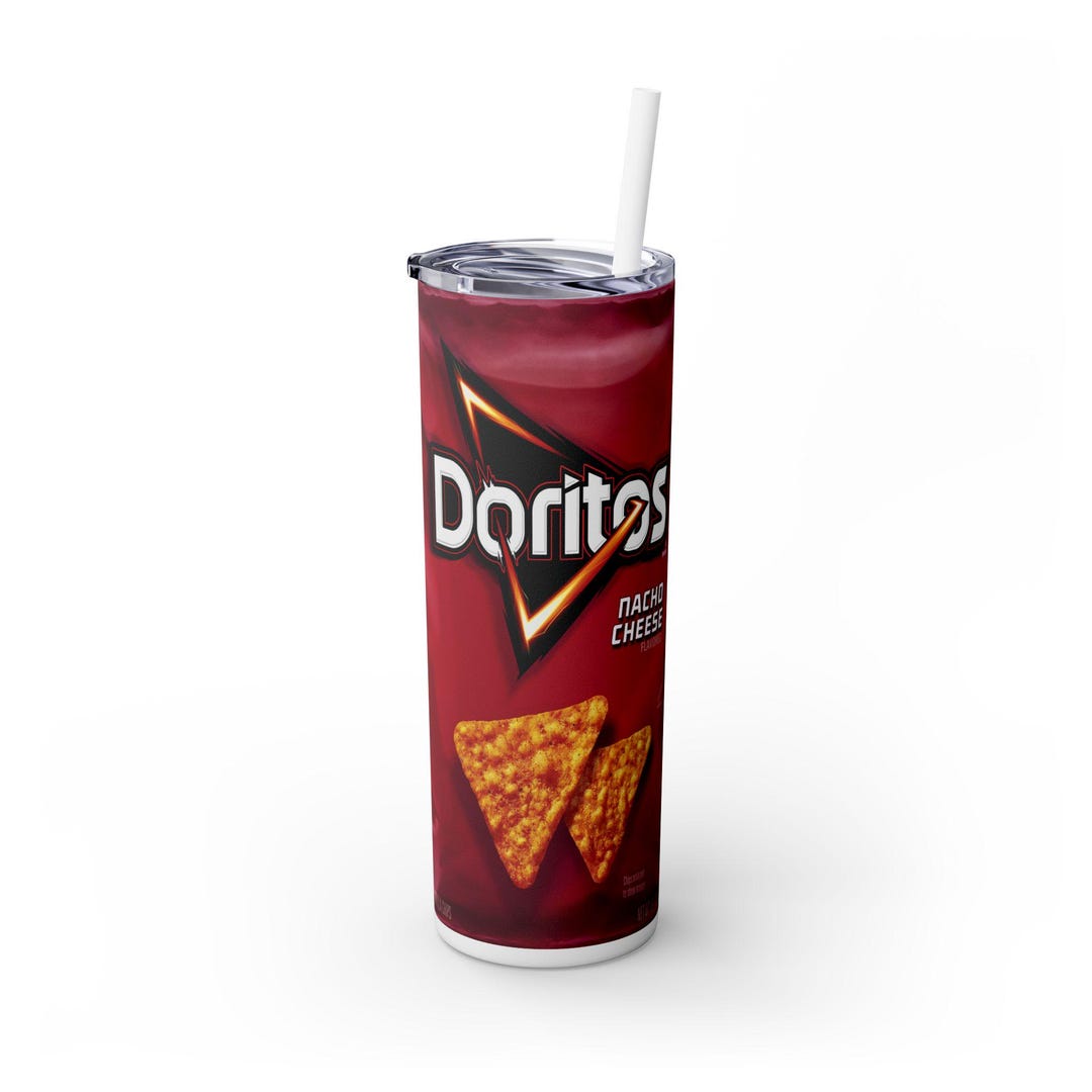 Doritos Nacho Cheese Inspired Skinny Tumbler With Straw, 20oz, Fun ...