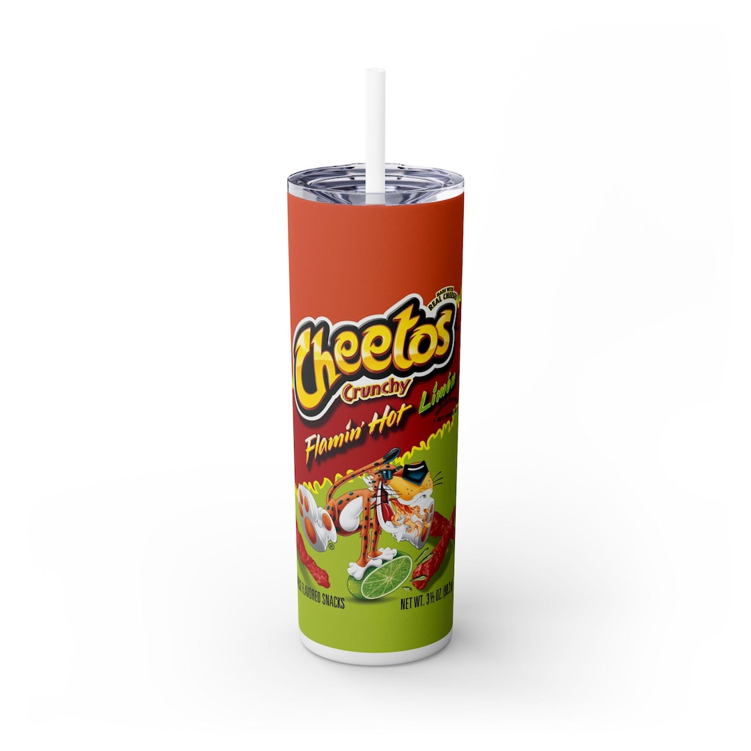 Cheetos Flamin Hot Limon Themed Skinny Tumbler, Fun Snack Lover Gift ...