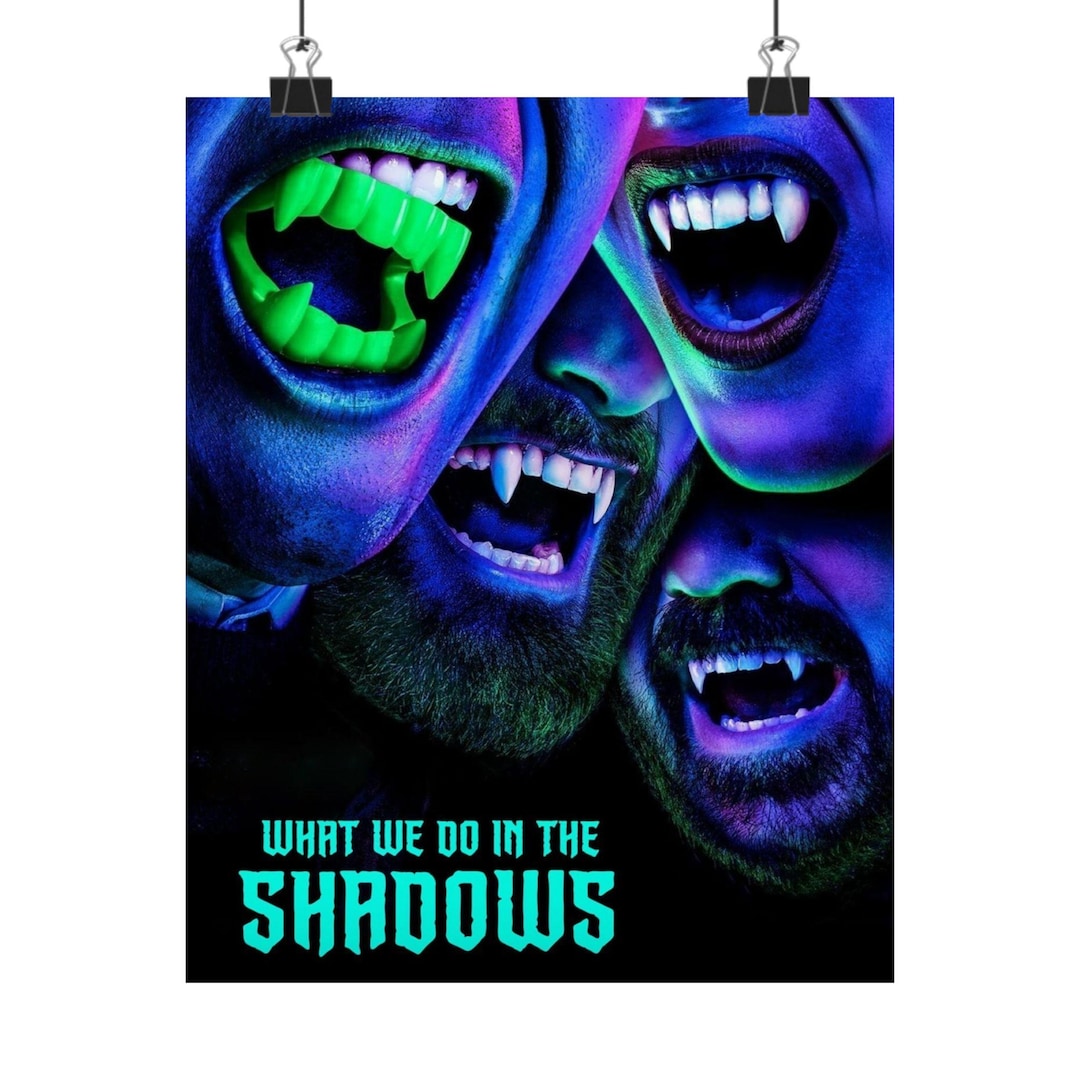 What We Do in the Shadows Poster Vampire Neon Print | Gothic Pop Wall ...