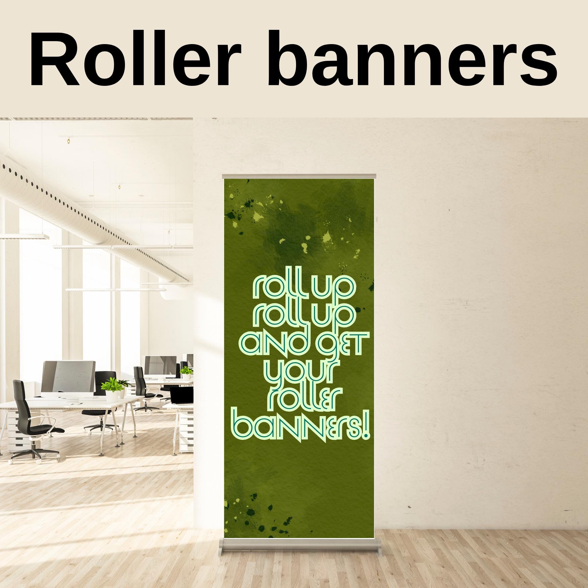 Custom Roller Banner- Pull up Banner for Events, Pop up Stand, Business Display Sign ...