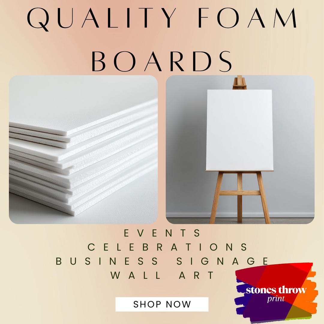 Custom Printed Foam Board Sign *HIGH QUALITY 5mm* Display Board for ...