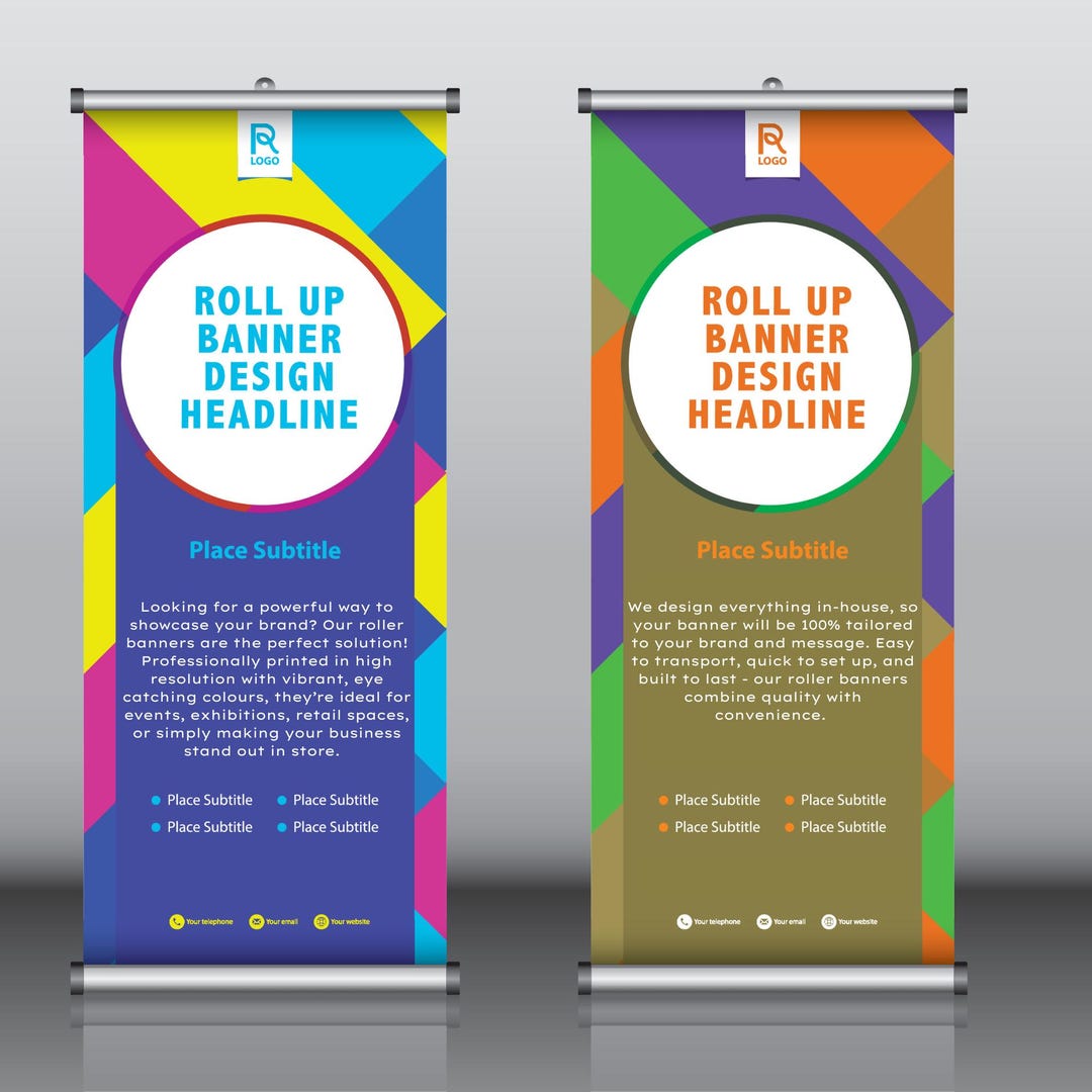 Custom Roller Banner- Pull up Banner for Events, Pop up Stand, Business Display Sign ...