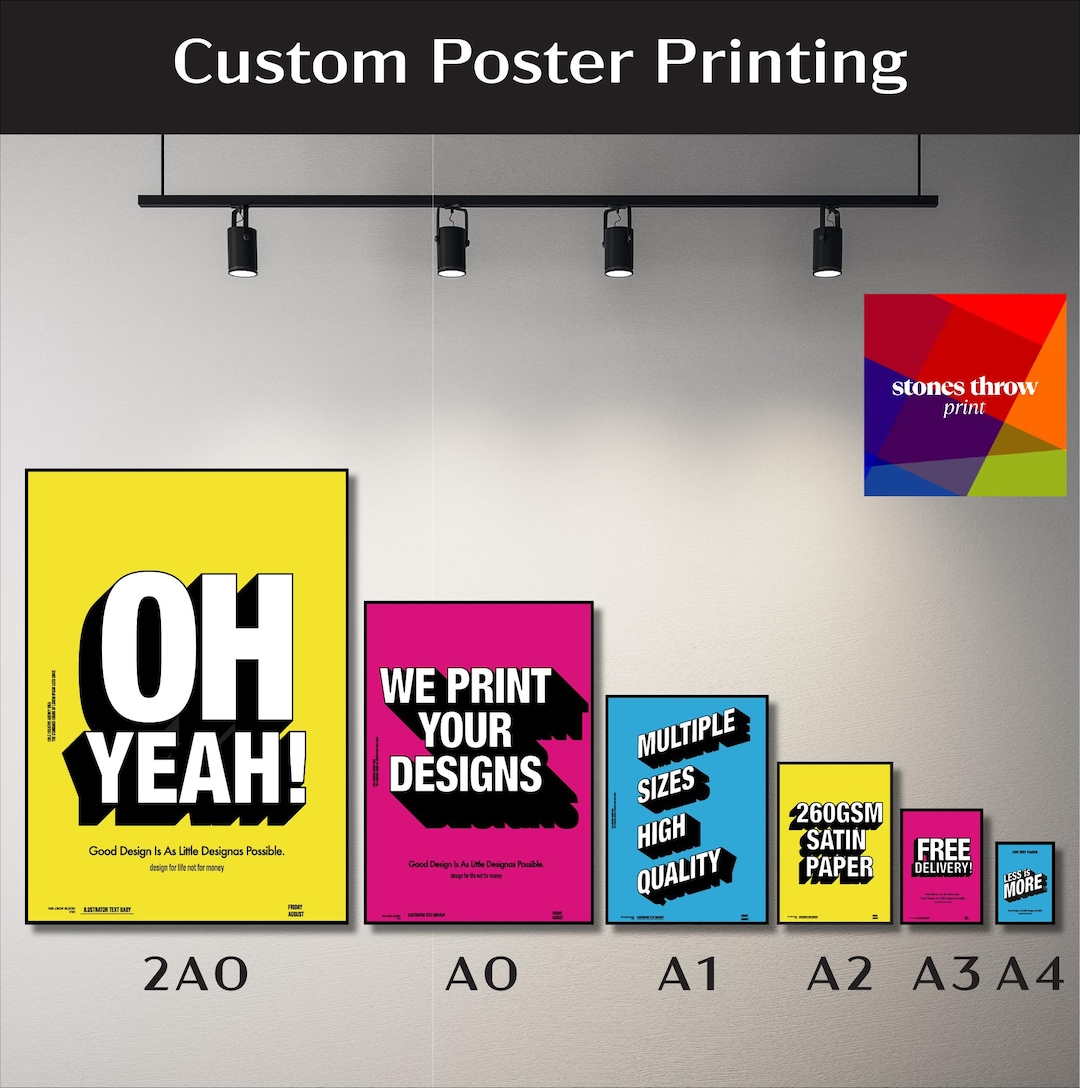 Personalised Posters , Custom Posters - A4 to 2A0 - Premium Satin ...