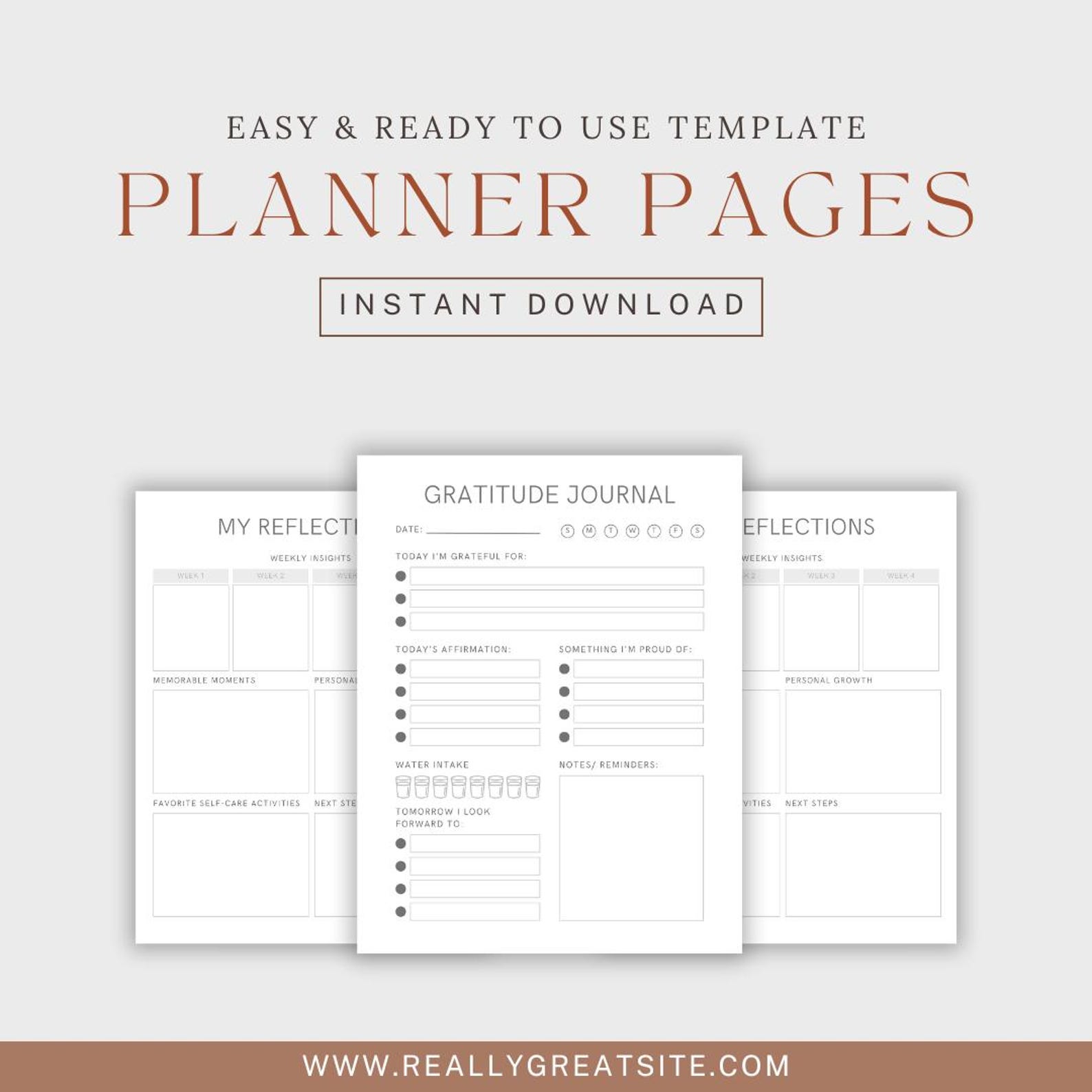 Weekly Meal Planner Printable: Editable Family Kitchen Organizer (PDF ...