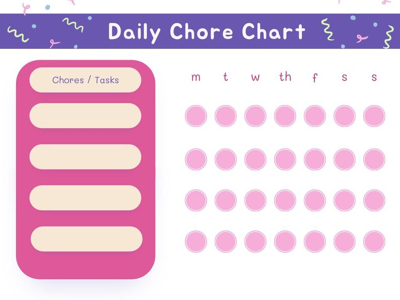 Editable Chore Chart for Kids | Printable Daily Routine Chart | Reward ...