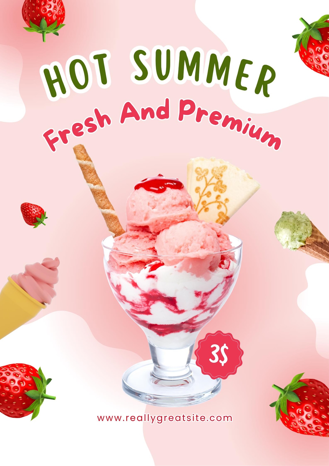 Ice Cream Menu Templates: Pastel Bar & Social Media (canva Editable ...