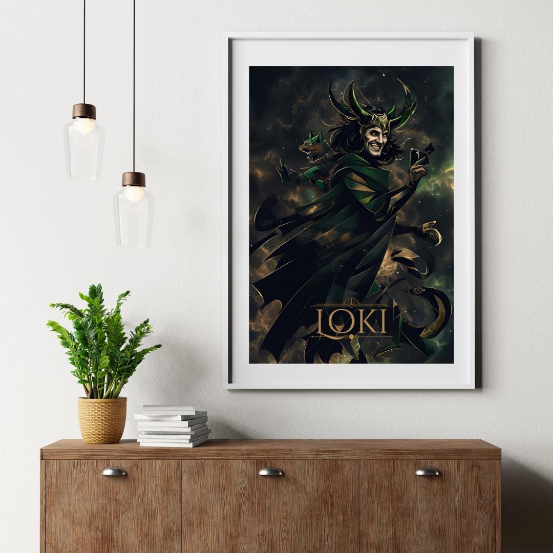 Loki Norse God Poster – Viking Mythology Wall Art, Digital Download ...