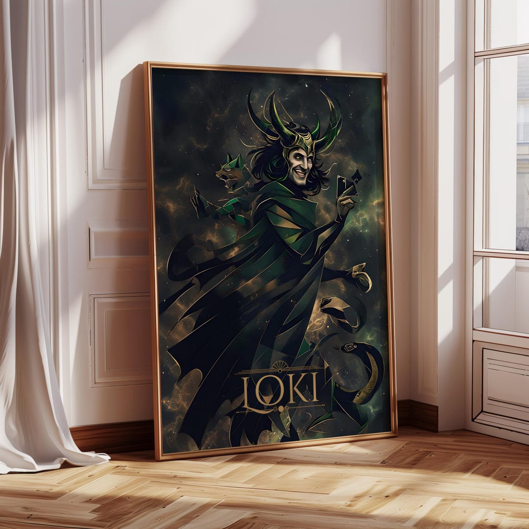 Loki Norse God Poster – Viking Mythology Wall Art, Digital Download ...