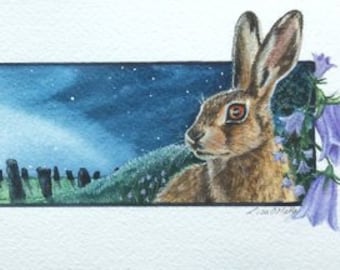 The Hare and the Moon. Hare. Moon. Autumn. Hedgerow. Hedgewitch. Rabbit ...