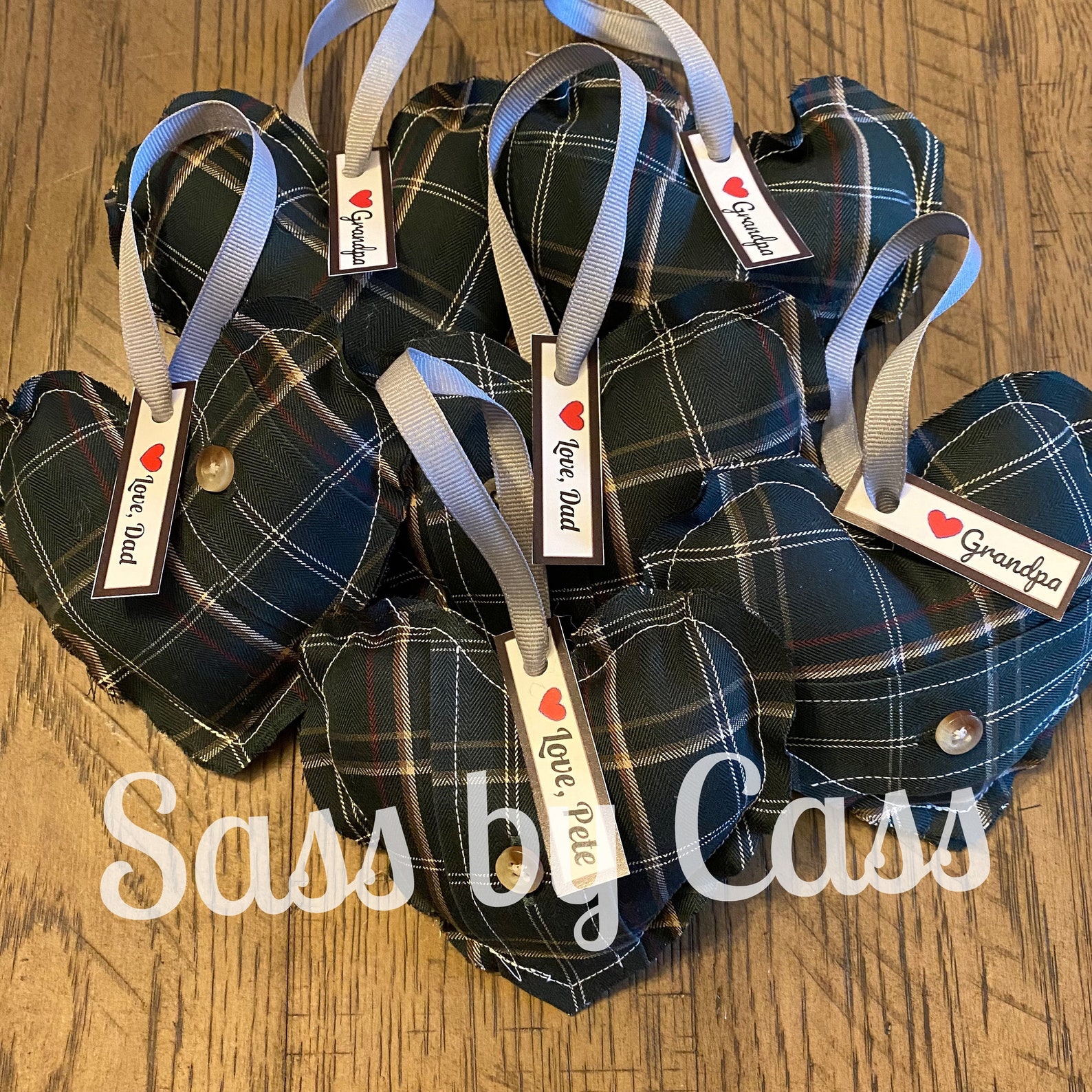 6 Custom Made Memory Heart Ornaments - Etsy