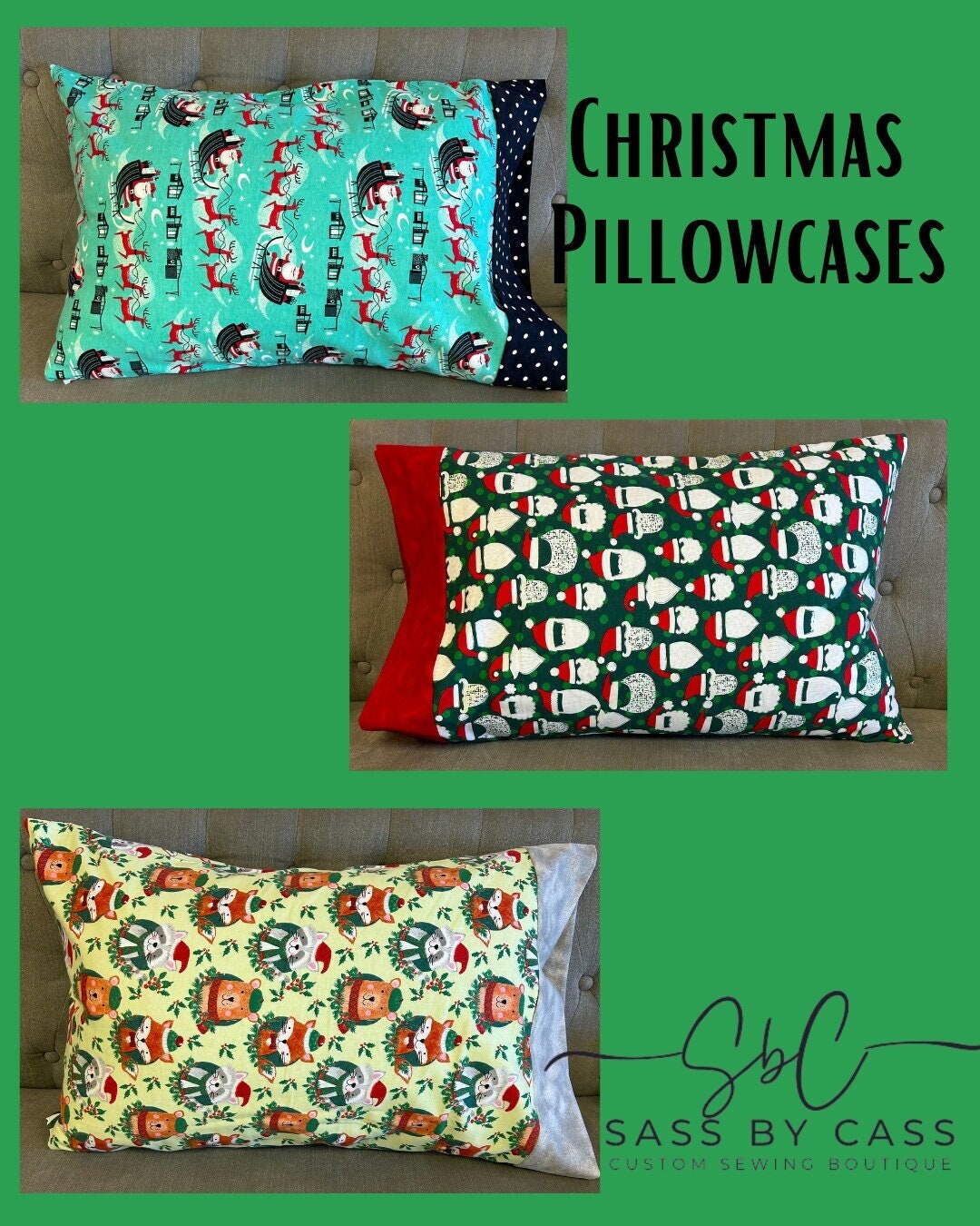 Christmas Flannel Pillowcases - Etsy
