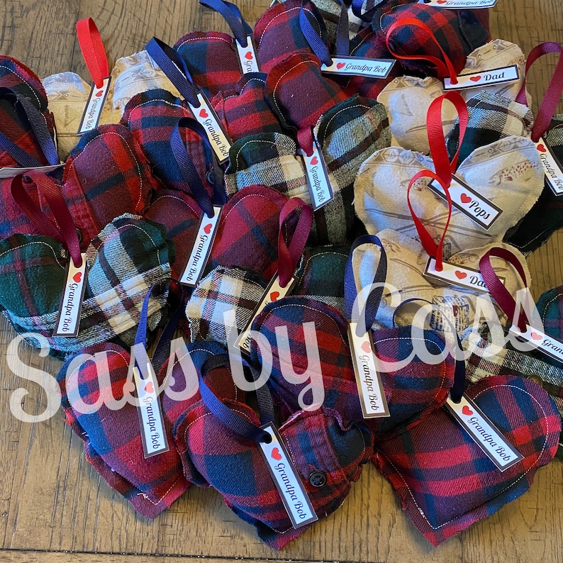 6 Custom Made Memory Heart Ornaments - Etsy