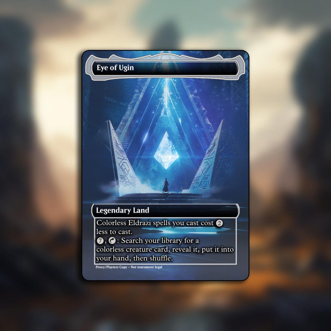 Eye of Ugin MTG Proxy - Borderless Frame - Custom Art Game Cards for ...