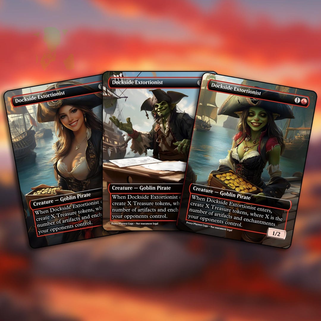 Dockside Extortionist Mtg Proxy - Multiple Designs - Borderless Frame ...