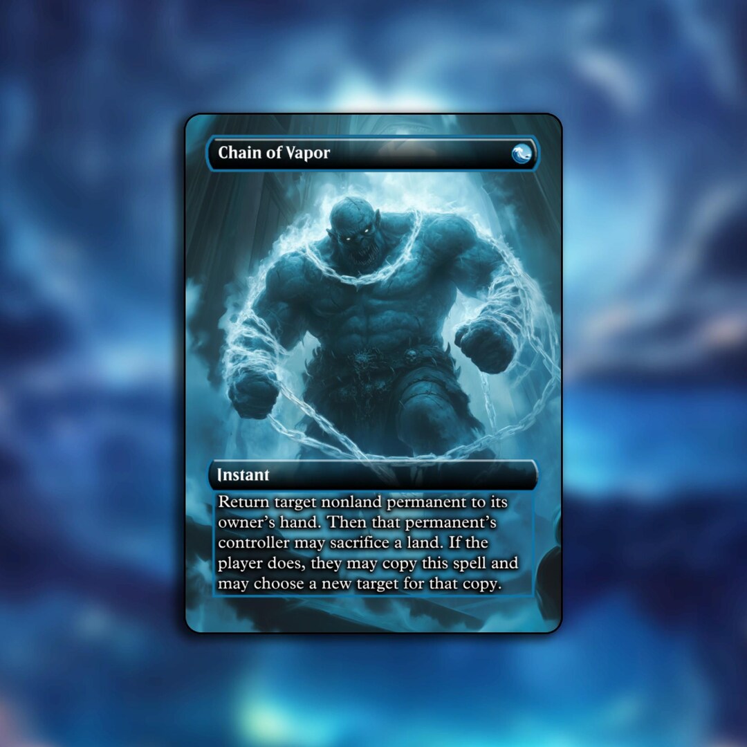 Chain of Vapor Mtg Proxy - Borderless Frame - Custom Game Cards for ...