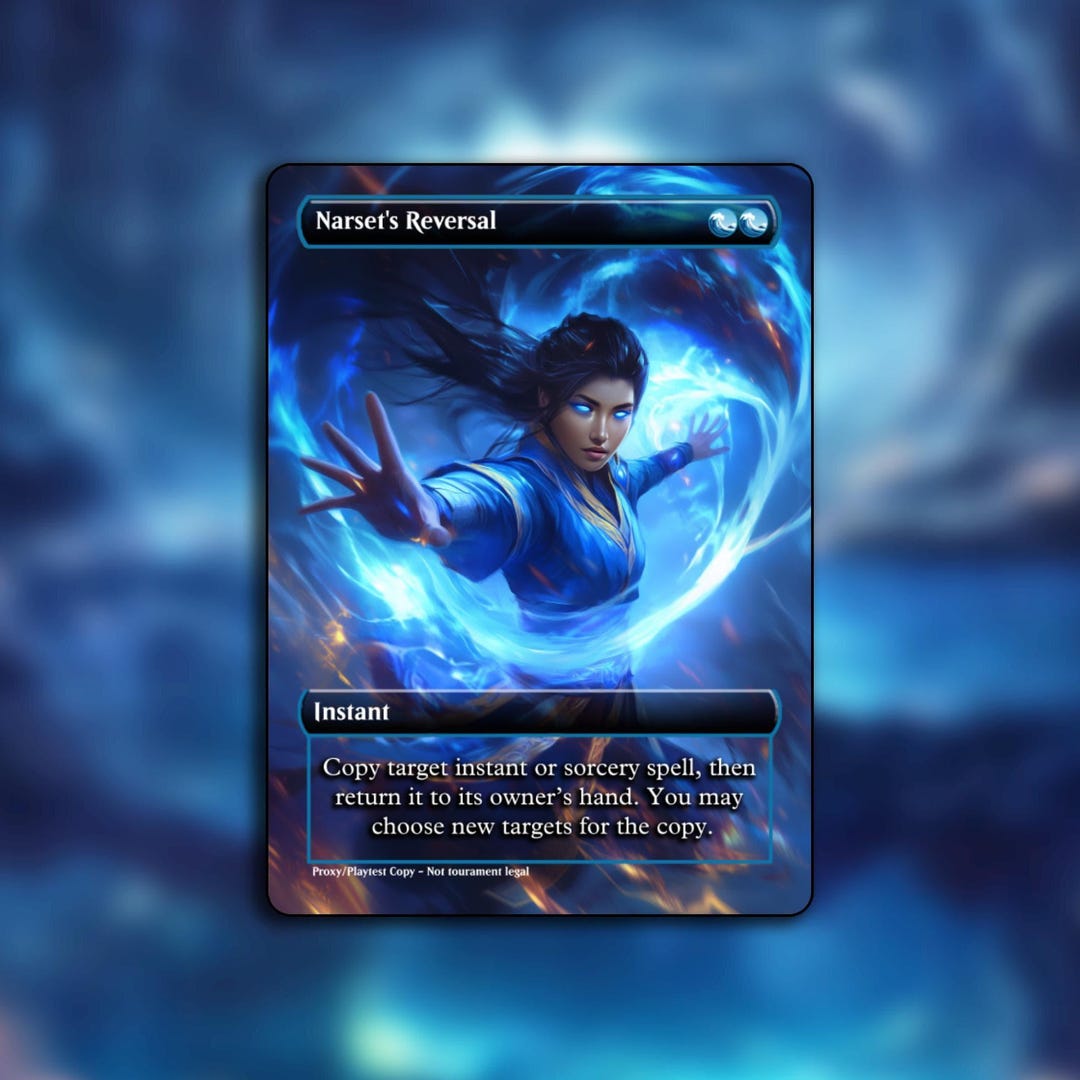 Narset's Reversal MTG Proxy - Borderless Frame - Custom Game Cards for Commander - MTG Proxy ...