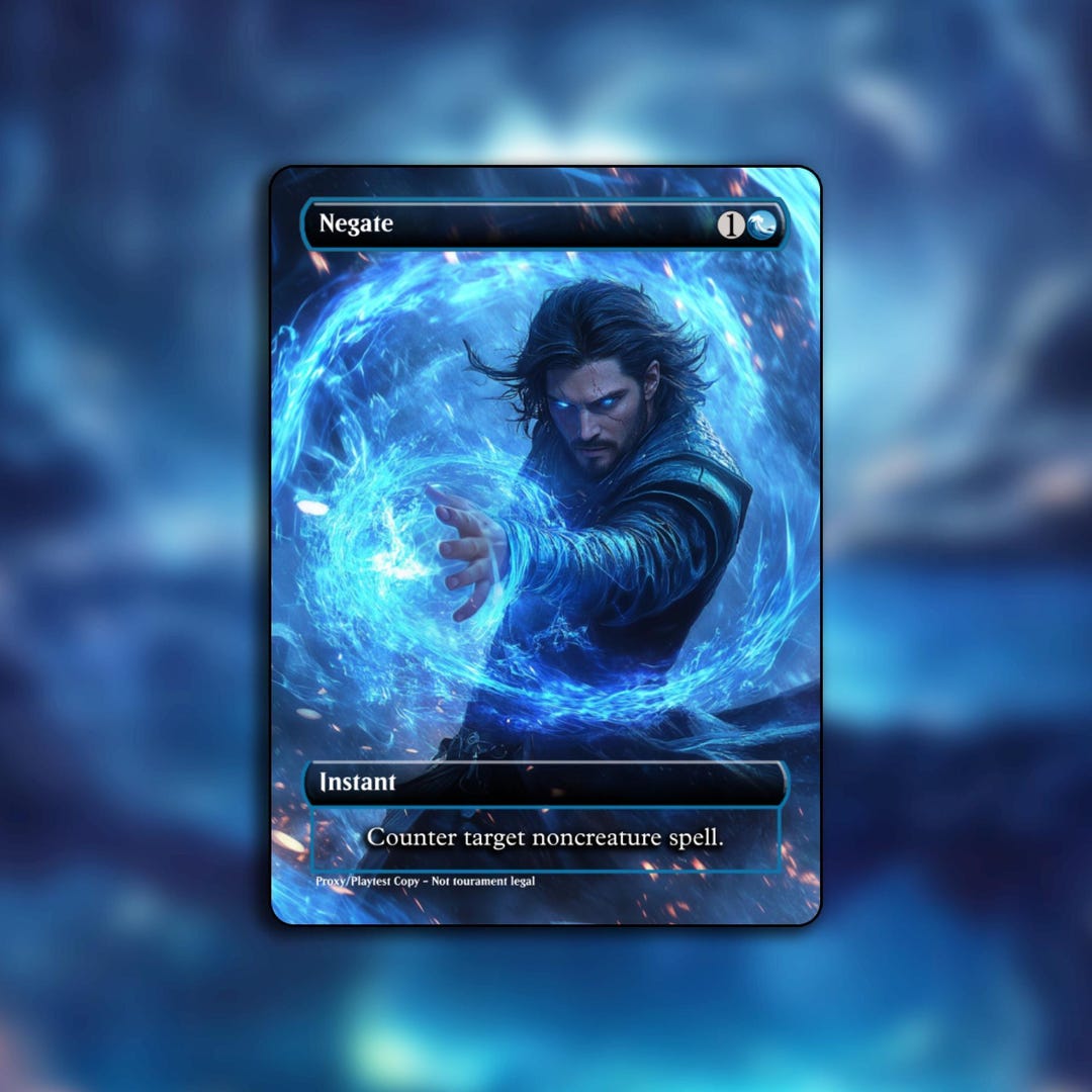 Negate MTG Proxy - Borderless Frame - Custom Art Game Cards for ...