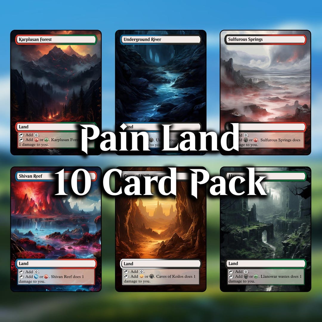 Pain Lands MTG Proxy Pack - 10 Pack Custom Game Cards for Commander ...