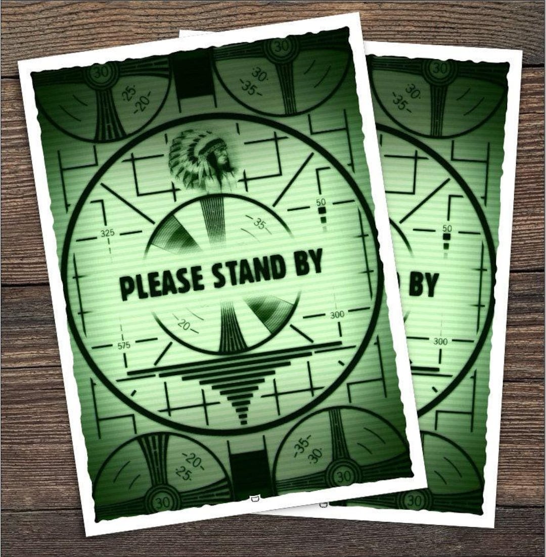 Fallout Inspired Please Stand by (green) Custom Card Game Sleeves ...