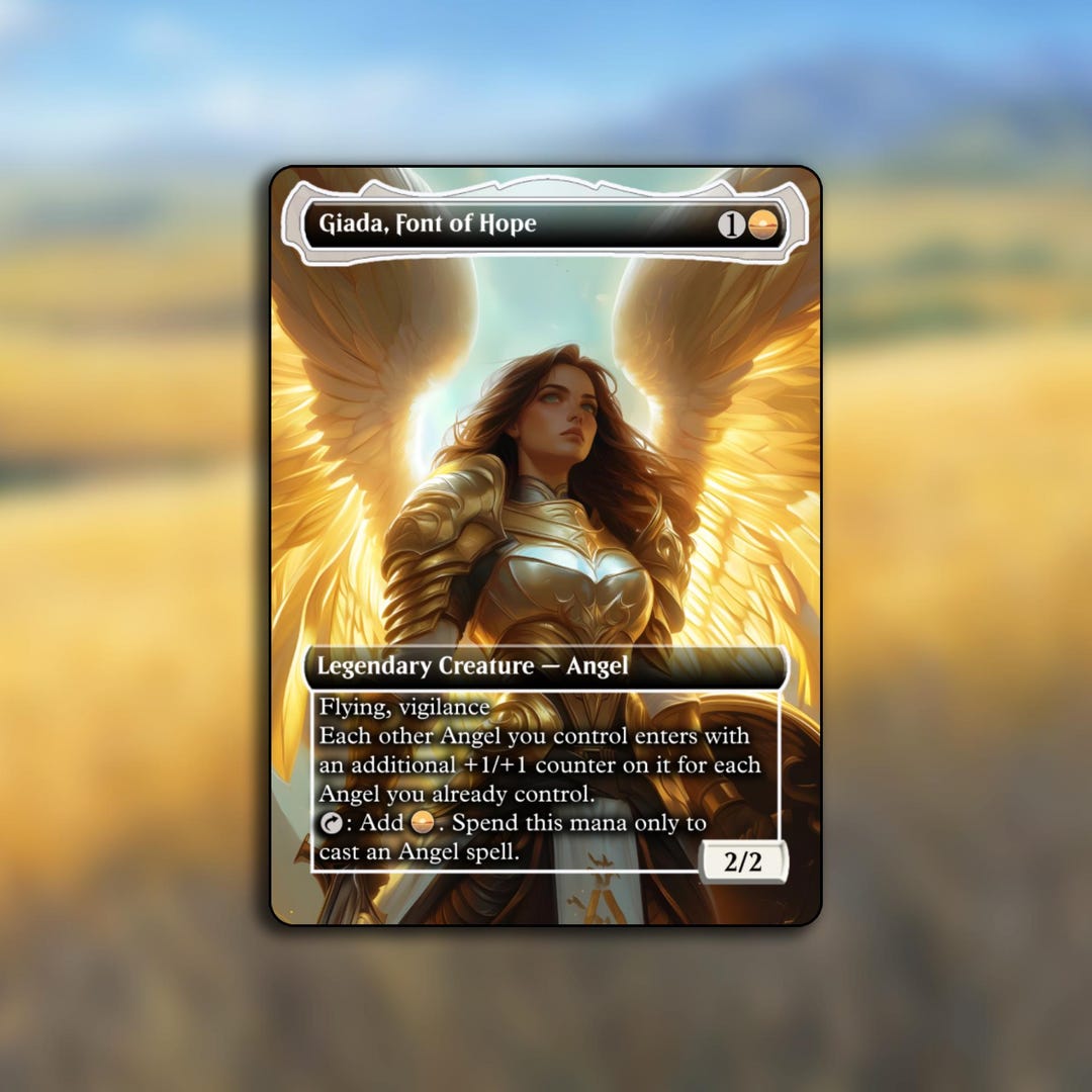 Giada, Font of Hope Mtg Proxy - Full Art Frame - Custom Game Card for Commander Mtg Proxy Giada ...